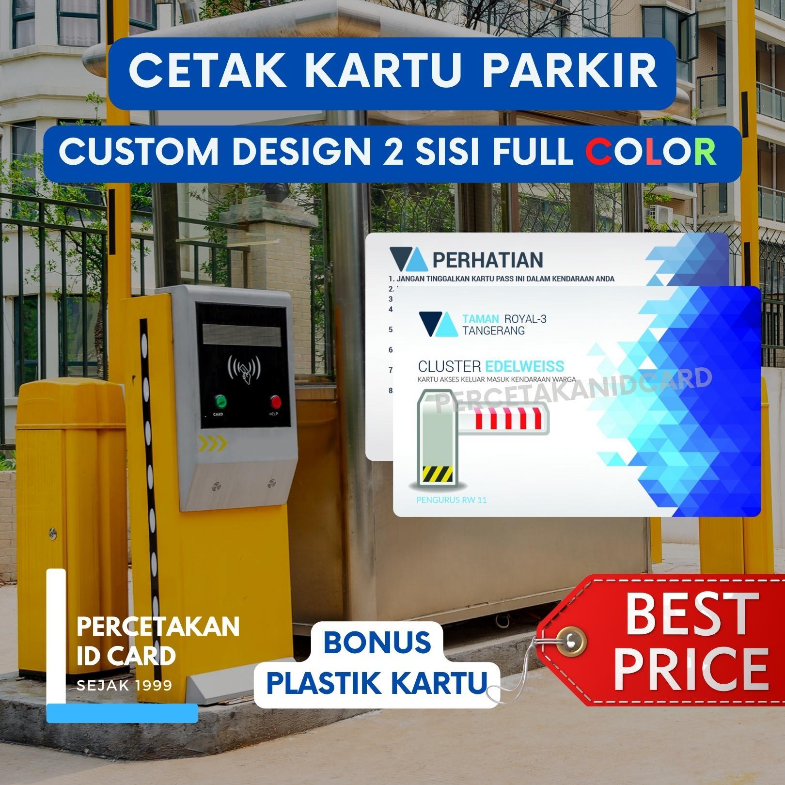 Jual Cetak Kartu Parkir / Kartu Tamu Visitor Pengunjung / Ka